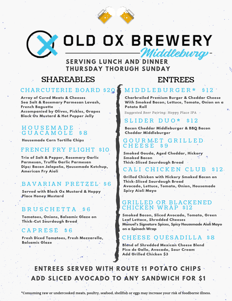 Middleburg Food – Old Ox Brewery | Washington DC Brewery in Ashburn, VA