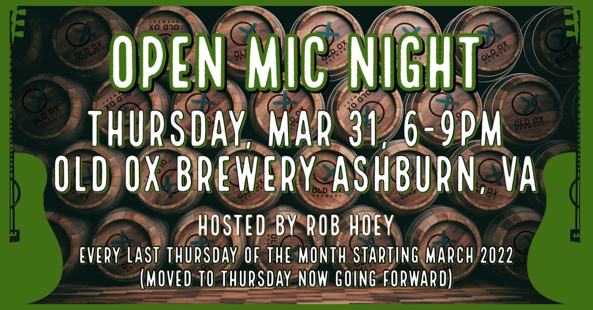 Open Mic Night – Old Ox Brewery | Washington DC Brewery in Ashburn, VA