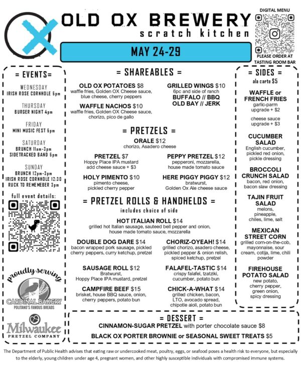 Old OX Brewery Menu 5.24 – Old Ox Brewery | Washington DC Brewery in ... Old OX Brewery Menu 5.24 – Old Ox Brewery | Washington DC Brewery in ...