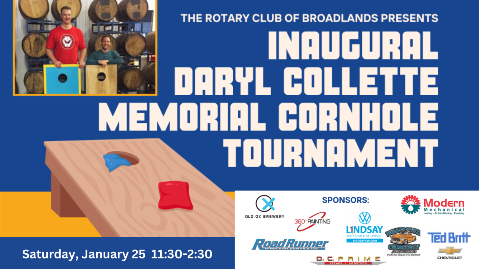 Rotary Cornhole Tournament – Old Ox Brewery | Washington DC Brewery in ...